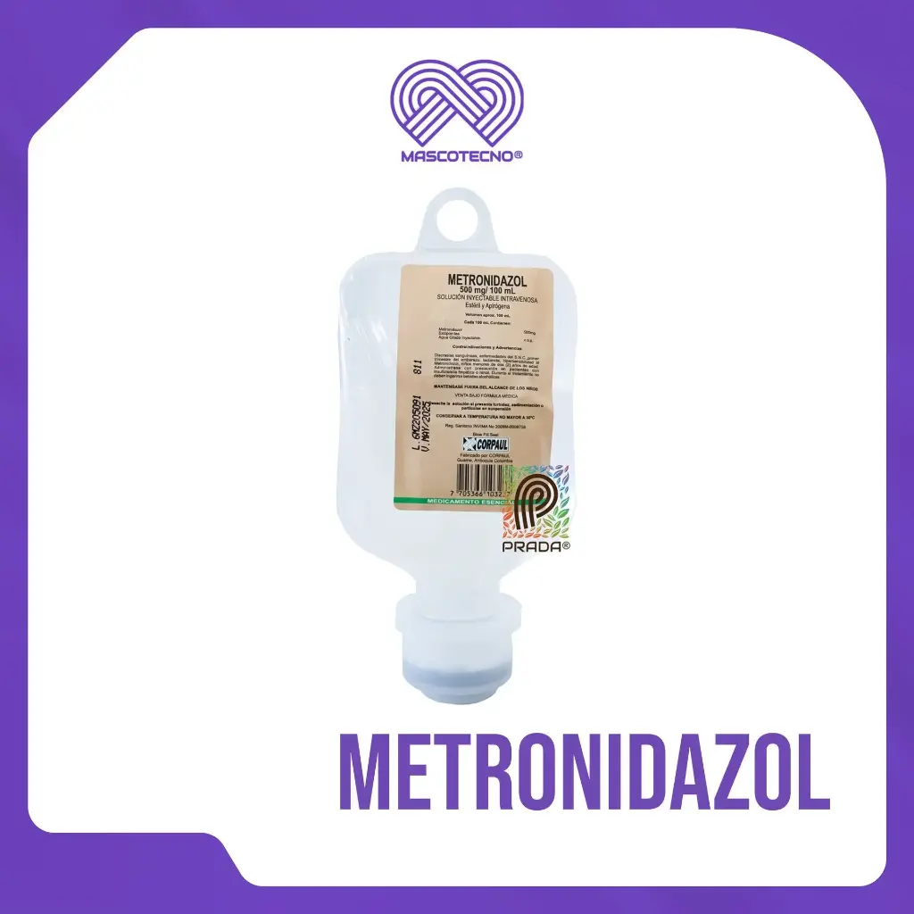METRONIDAZOL 500MG INY X 100 ML | PRADA SABINC